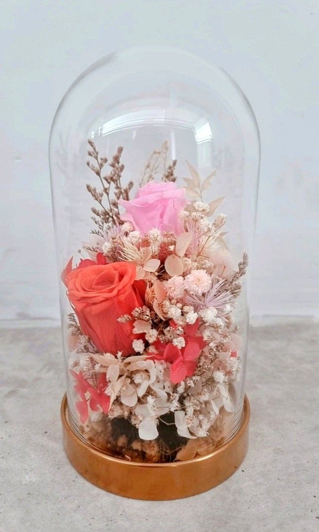 Preserve Flower Dome-D1, Hobbies & Toys, Stationery & Craft, Flowers ...