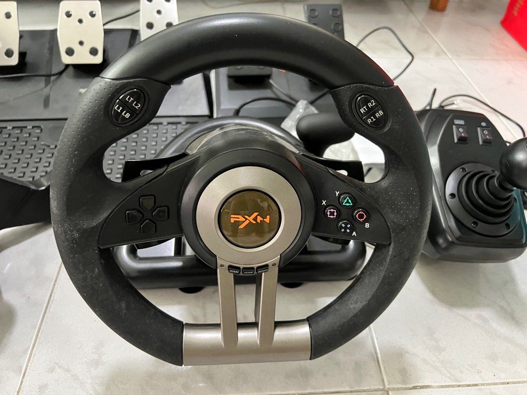 PXN PC Racing Wheel, V3II 180 Degree Universal USB Car Sim Race ...