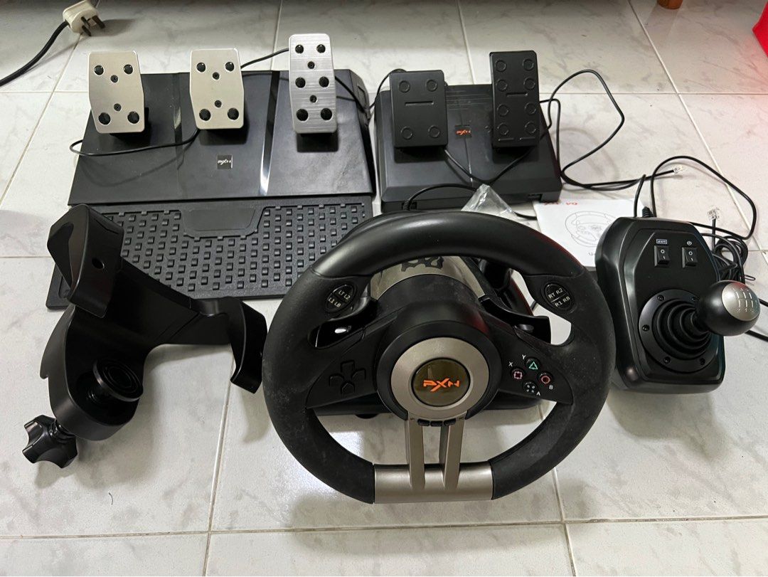 PXN PC Racing Wheel, V3II 180 Degree Universal USB Car Sim Race ...