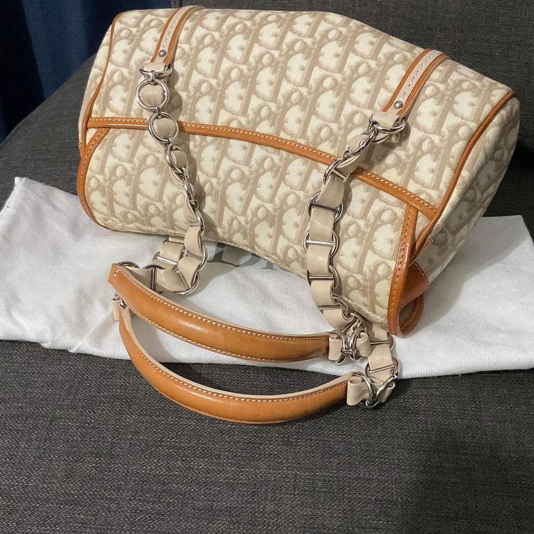 Rare Beige Dior Trotter Romantique Bag with Heart charm, Japan sourced ...