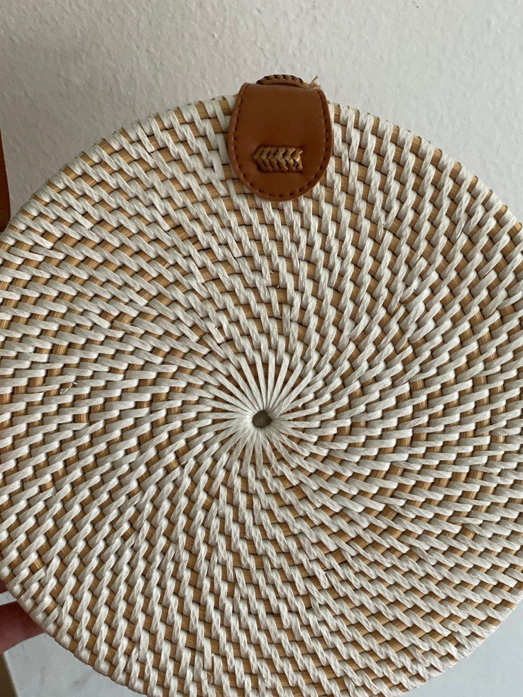 Rattan Bag in cream, Women's Fashion, Bags & Wallets, Beach Bags on ...