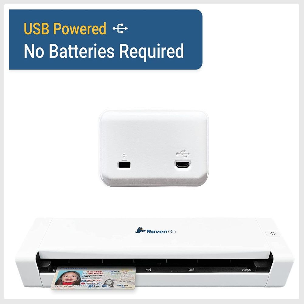 Raven Go Portable Mobile Document Scanner for PC and Mac with Duplex ...