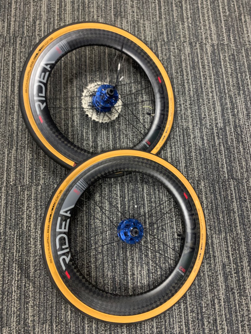 Ridea C46 ceramic hub carbon wheelset ( birdy ), Sports Equipment ...