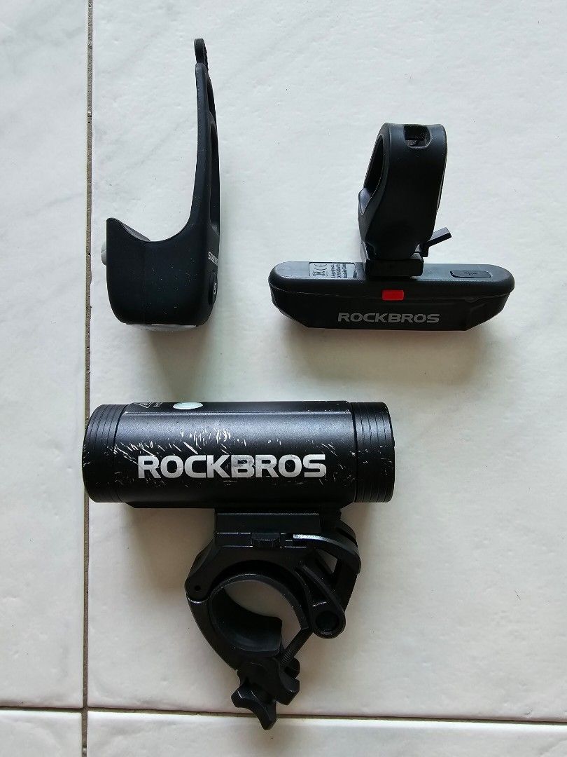Rockbros lights & horn package, Sports Equipment, Bicycles & Parts, Parts & Accessories on Carousell