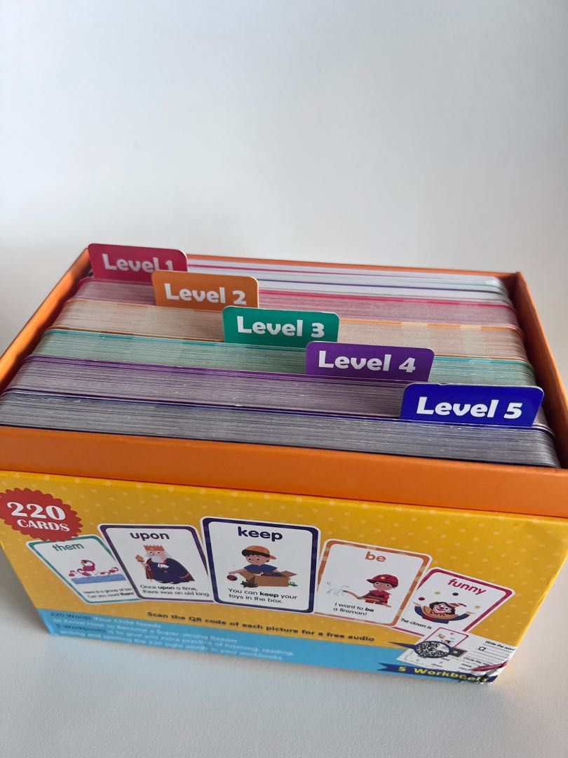 Saalin 220 Sight Words kid flash cards set, Hobbies & Toys, Books ...