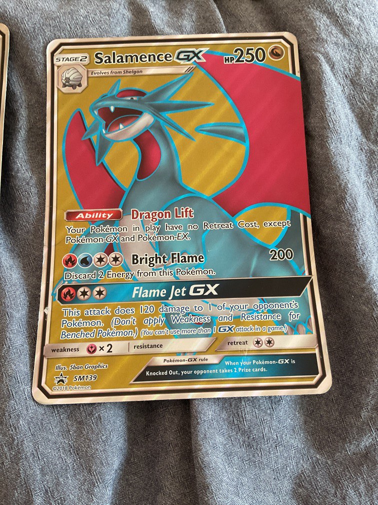 Salamence GX Mega scratch Pokémon Card, Hobbies & Toys, Toys & Games on ...
