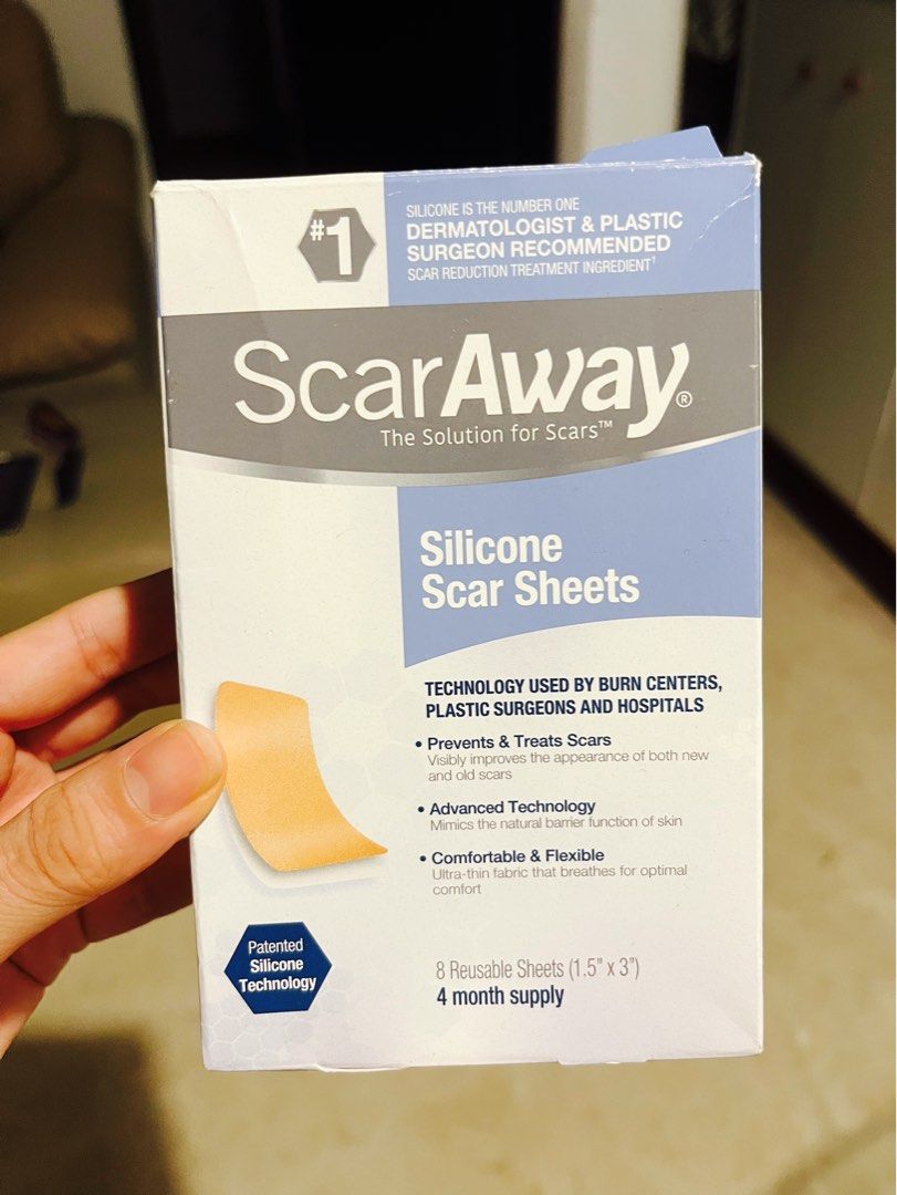 Silicon Scar Sheet / ScarAway scar removal pad, Health & Nutrition ...