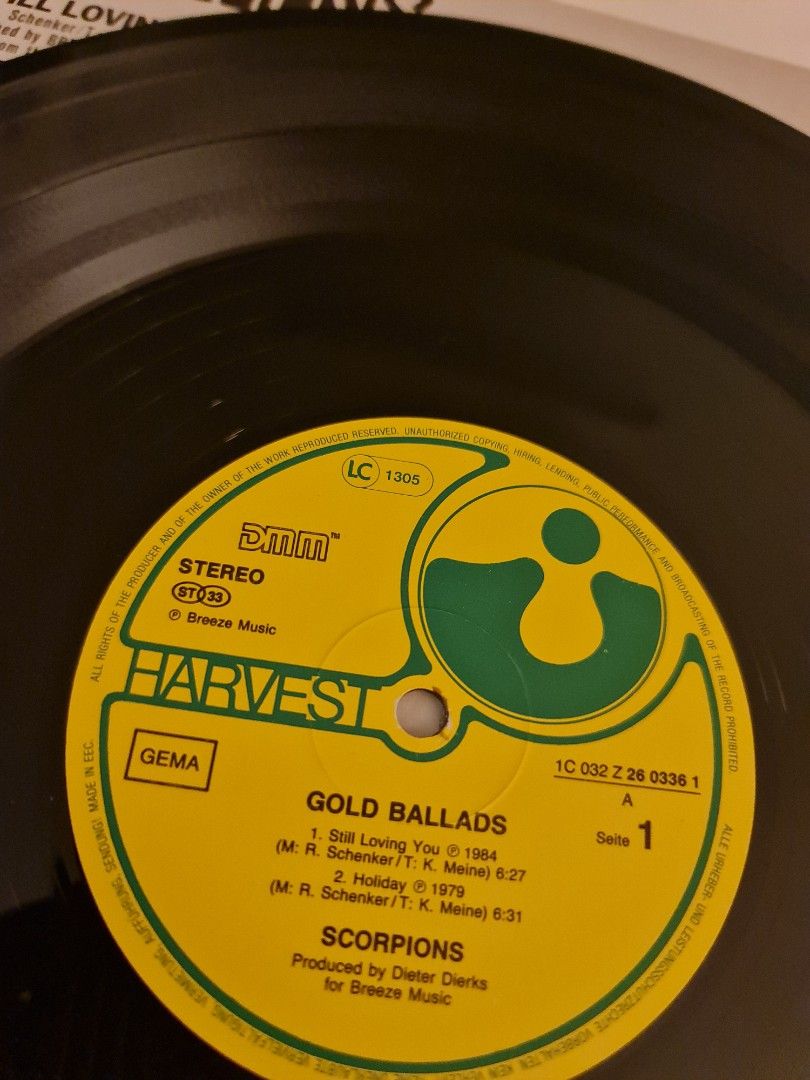 Scorpions - Gold Ballads LP Vinyl Record Piring Hitam, Hobbies & Toys ...