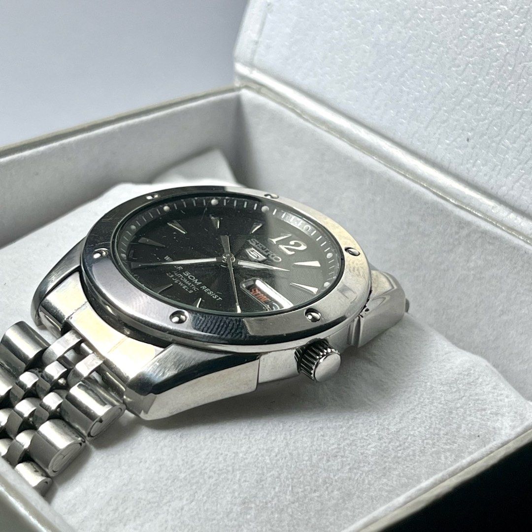 Seiko 5 Black Dial Diver's Clear Caseback on Carousell