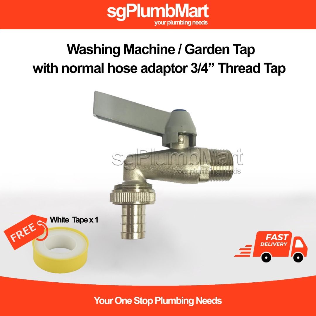 sgPlumbMart 2 way Washing Machine tap / Garden tap With one plug in ...