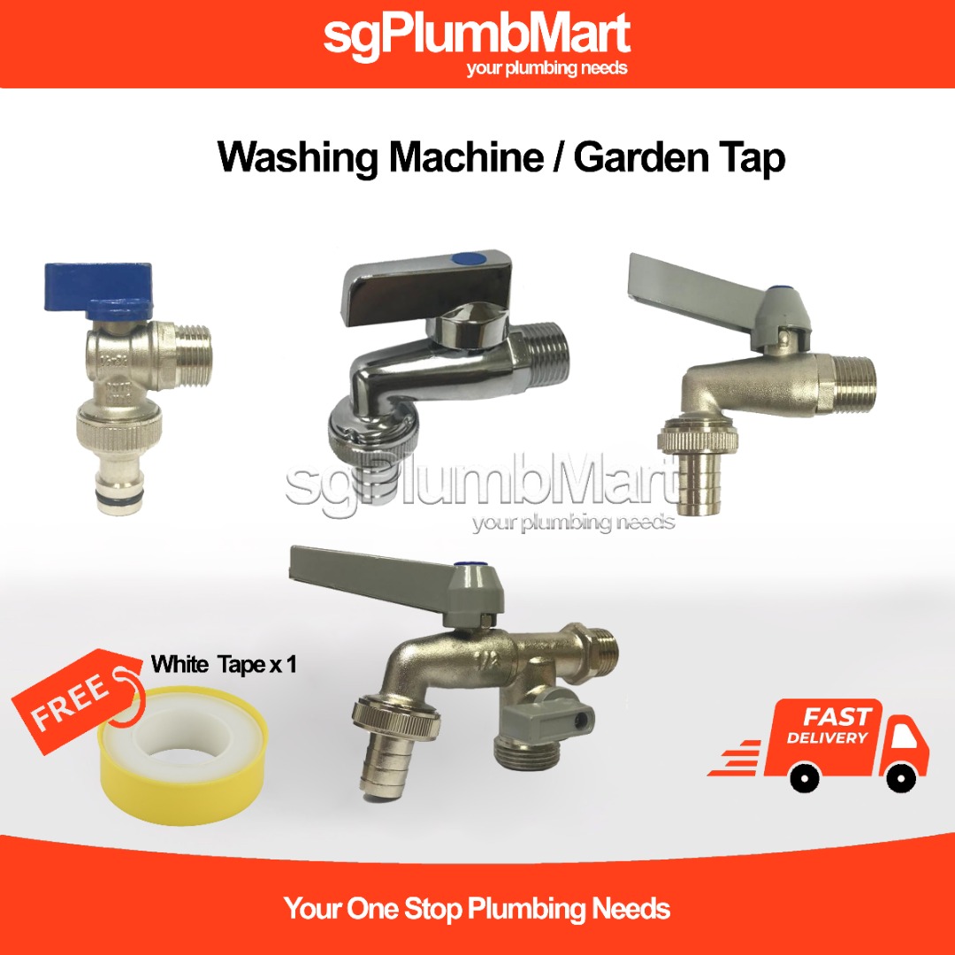 sgPlumbMart 2 way Washing Machine tap / Garden tap With one plug in ...