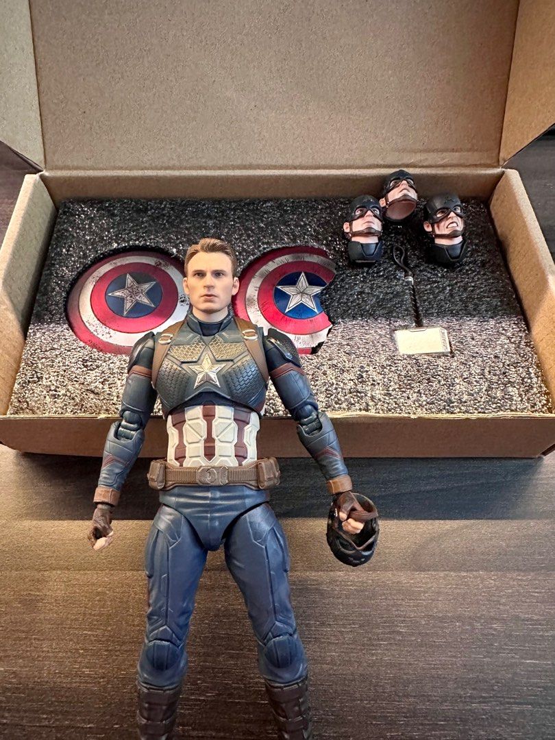Bandai SHFiguarts SHF 1/12 Avengers Endgame Captain America w/ Manipple ...