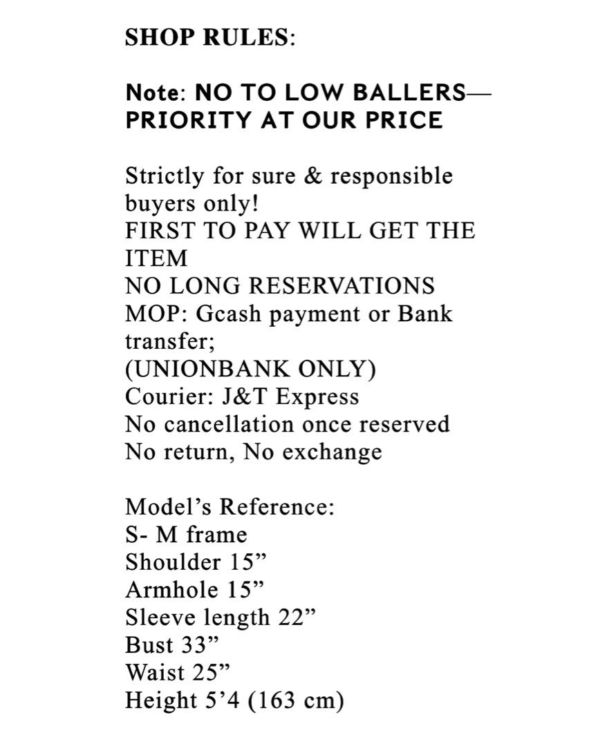 Shop rules & Guidelines, Announcements on Carousell