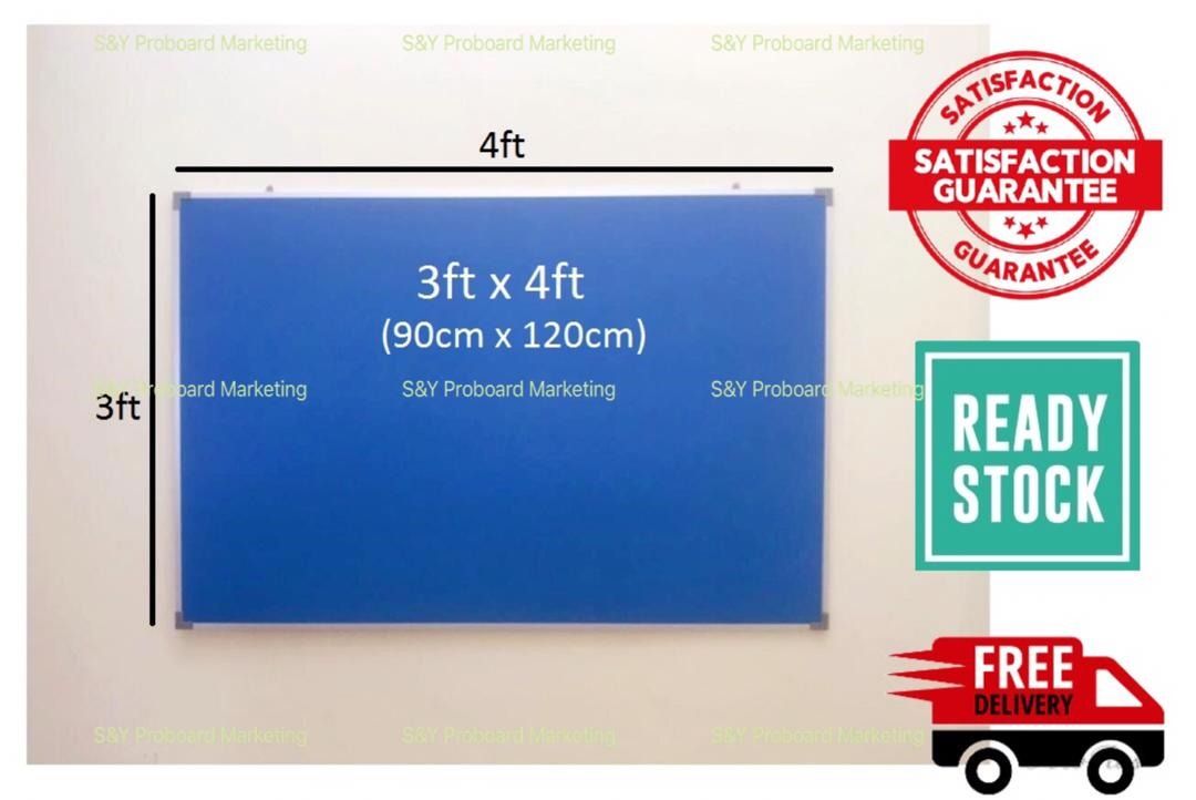 Size 3x4 ft Foam Notice Board (Blue), Hobbies & Toys, Stationery ...