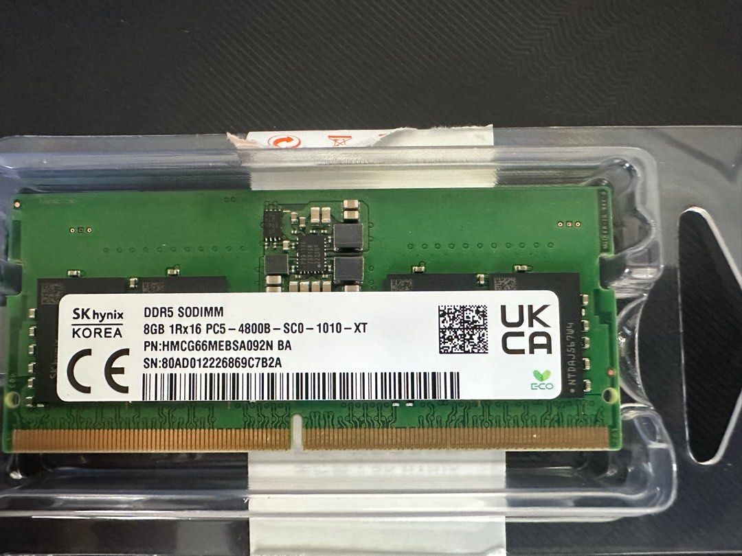 SK HYNIX LAPTOP MEMORY DDR5 8GB - 4800, Computers & Tech, Laptops ...