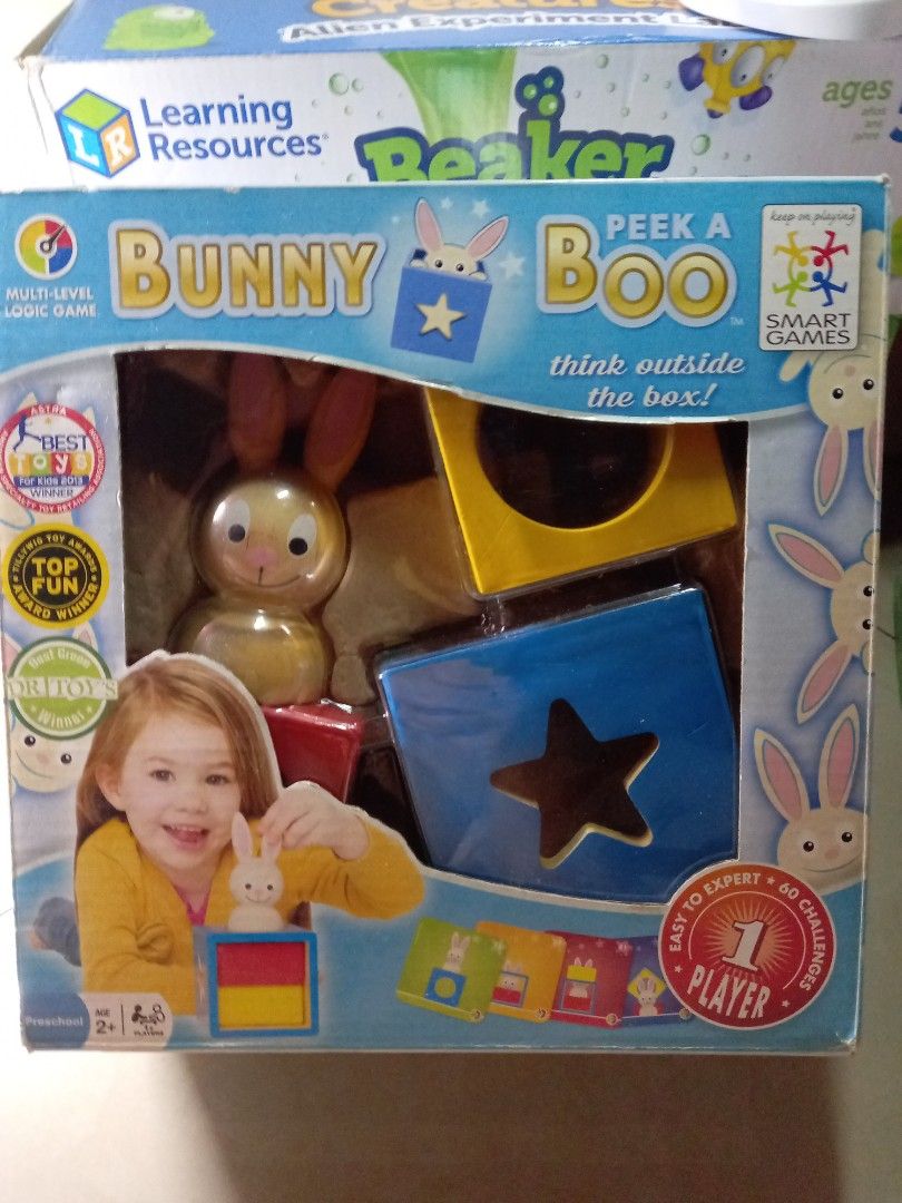 Smart Games Bunny Peek A Boo Multi Level Logic Game for kids Montessori ...