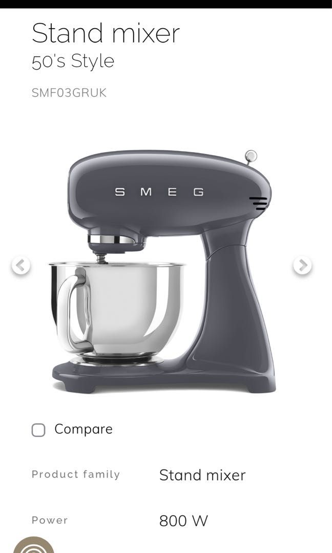 SMEG baking Mixer SMF03, Furniture & Home Living, Kitchenware ...