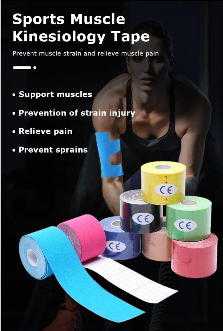 Sport Tape/ Muscles Tape ( Only Available 4 colours), Sports Equipment ...