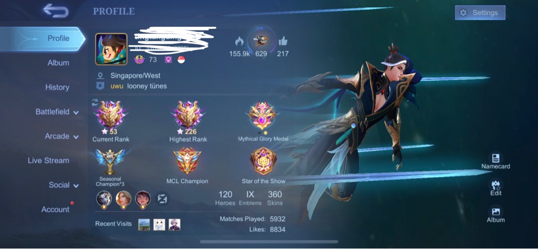 STACKED MLBB ACCOUNT HIGH RANK (360skins), Video Gaming, Gaming ...