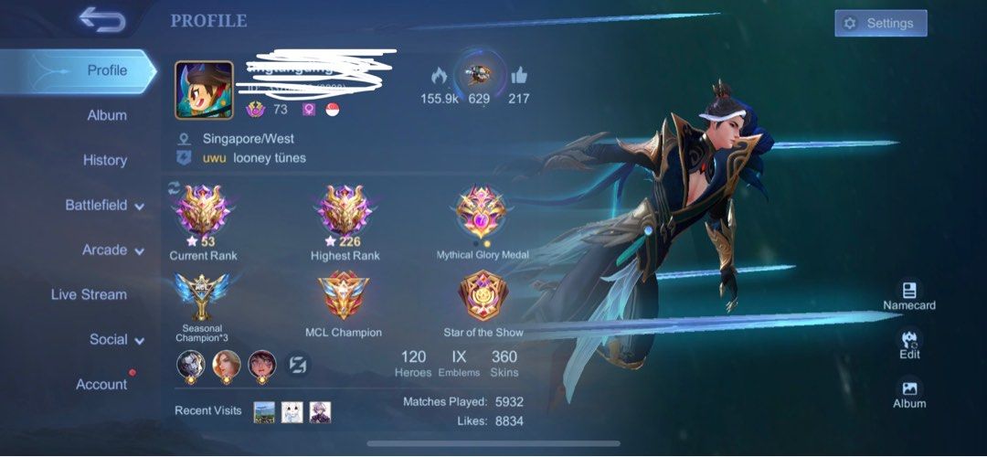 STACKED MLBB ACCOUNT HIGH RANK (360skins), Video Gaming, Gaming ...