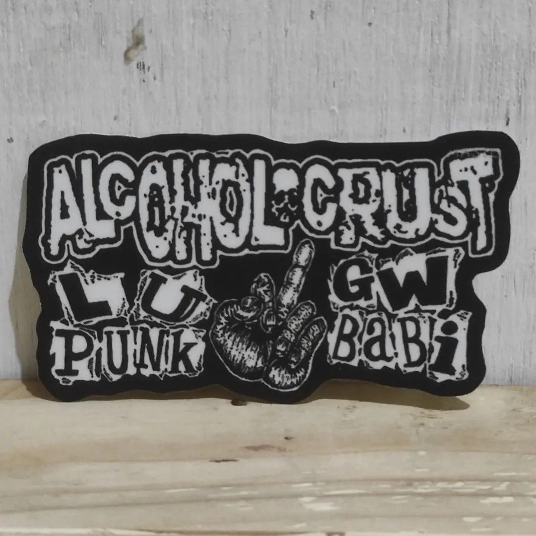 Stiker ALCOHOLCRUST (Bahan Vinyl) Crust Punk Band, Barang Yang Dicari ...