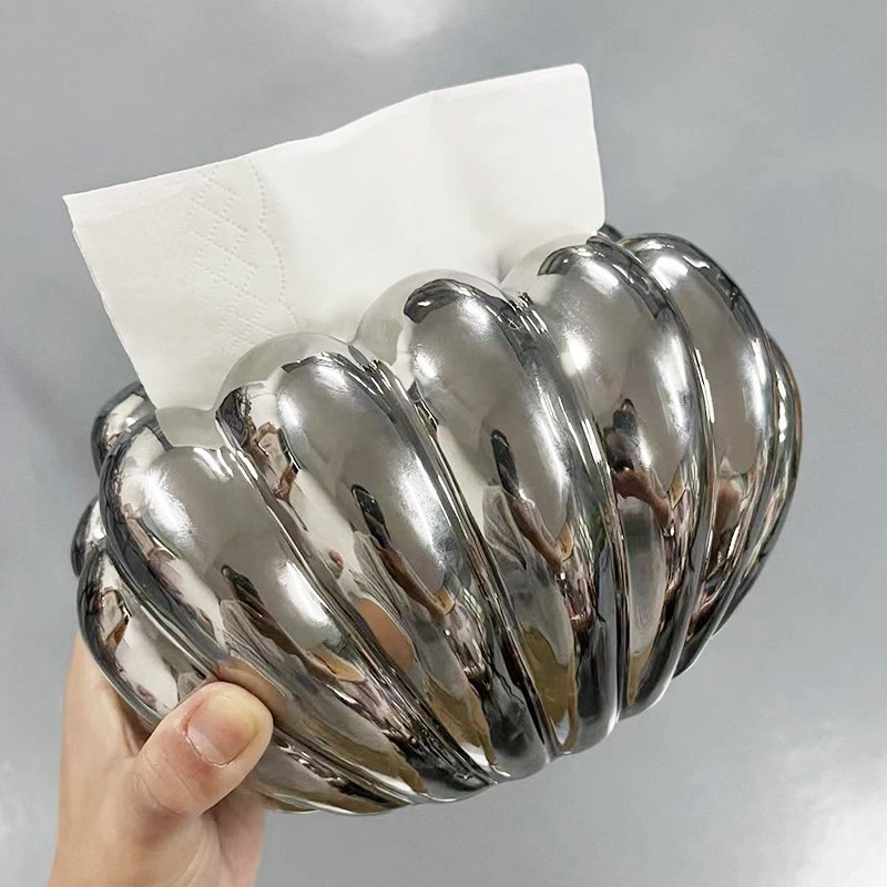 Ceramic Seashell Shape Tissue Box [Stock inSG], Furniture & Home Living ...