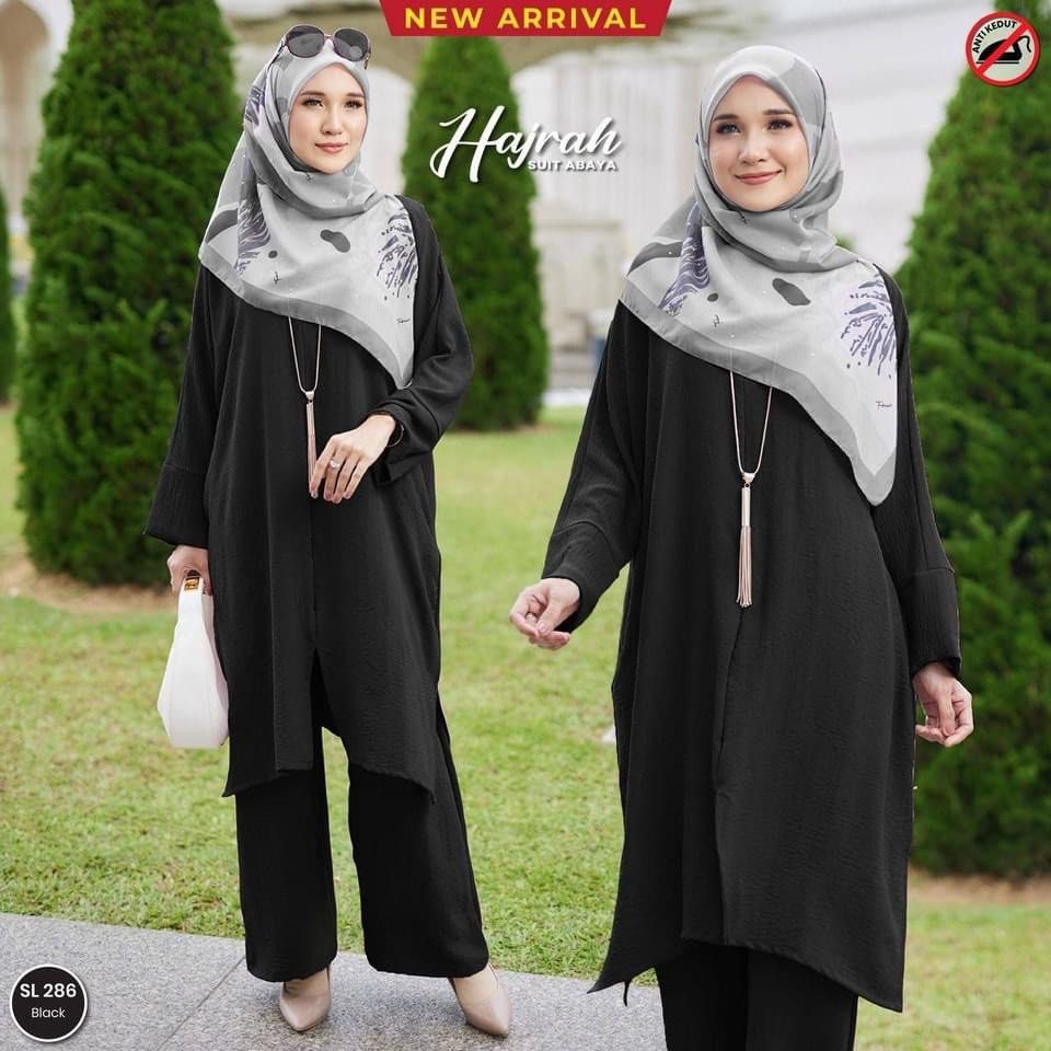 Suit Abaya Hajrah, Women's Fashion, Muslimah Fashion, Kaftans & Jubahs ...