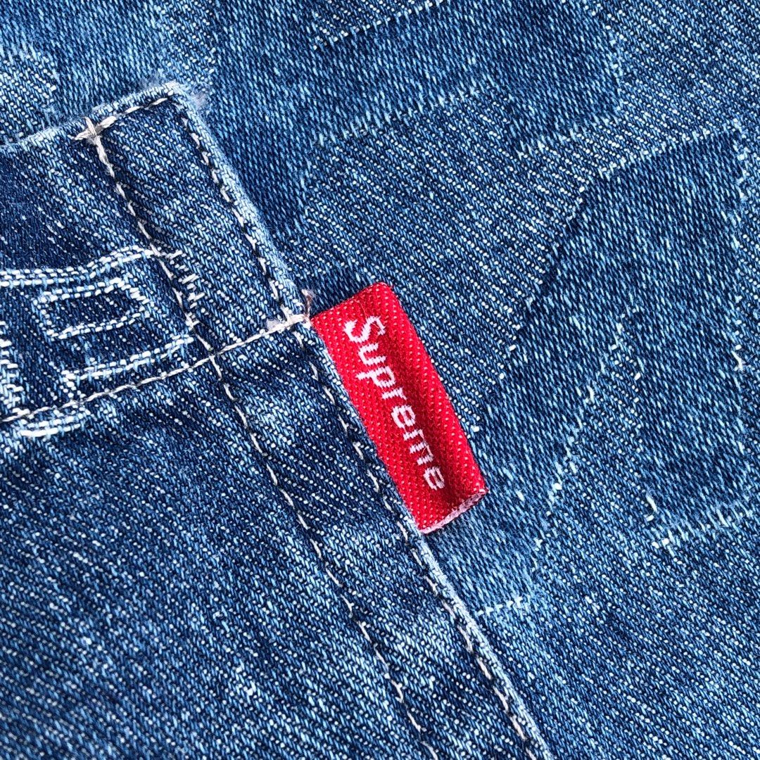 Supreme Dimensions Logo Denim Shirt, Men's Fashion, Activewear on Carousell