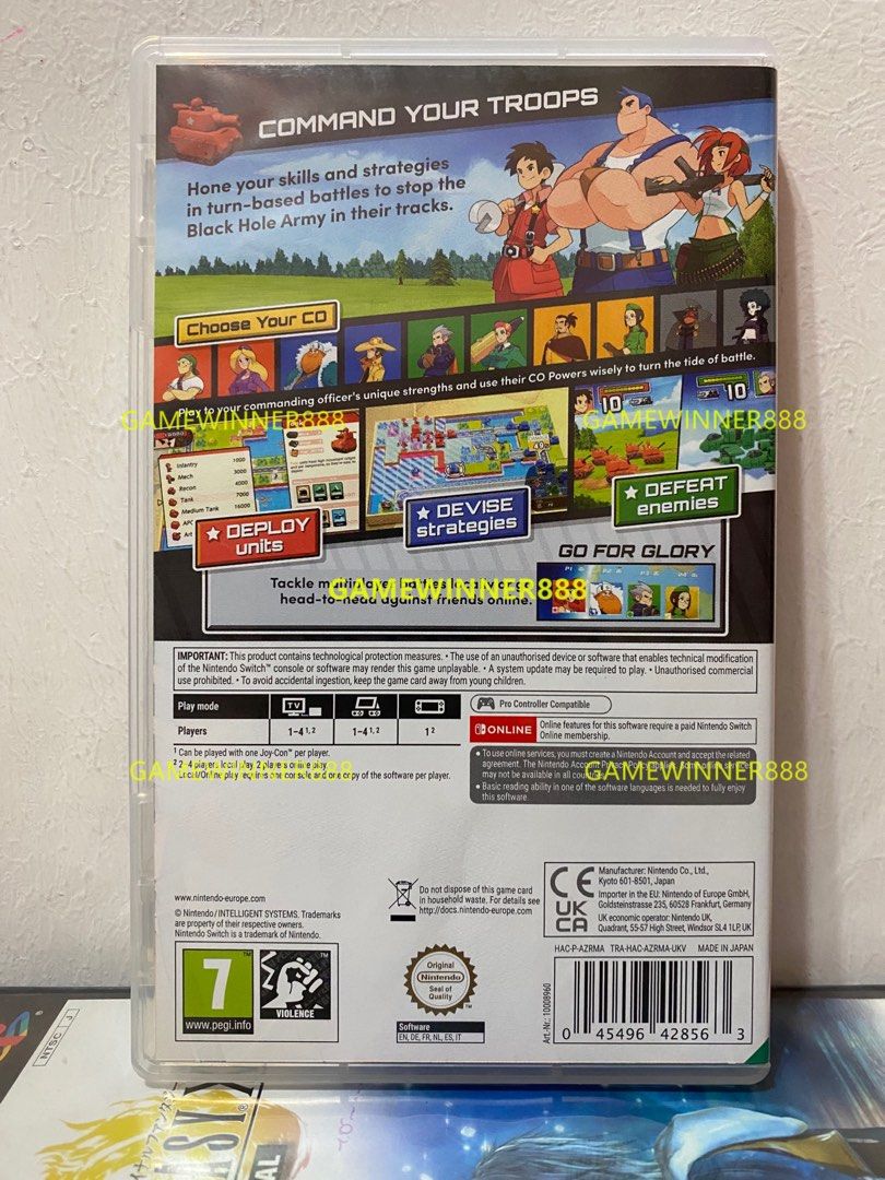 《今日快閃價》（中古二手）Switch NS遊戲 GBA SRPG 戰略遊戲 任天堂戰爭 / 高級戰爭 / 高精戰爭 / 高級大戰爭 1+2 合集 重製版 / Advance Wars 1 ...