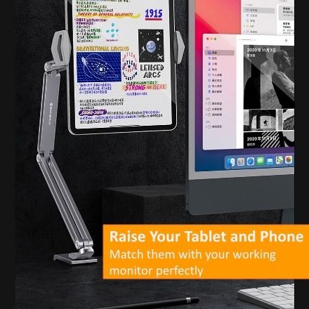 Tablet Phone Stand Arm 5 Adjusting Joint Phone Holder, Mobile Phones ...