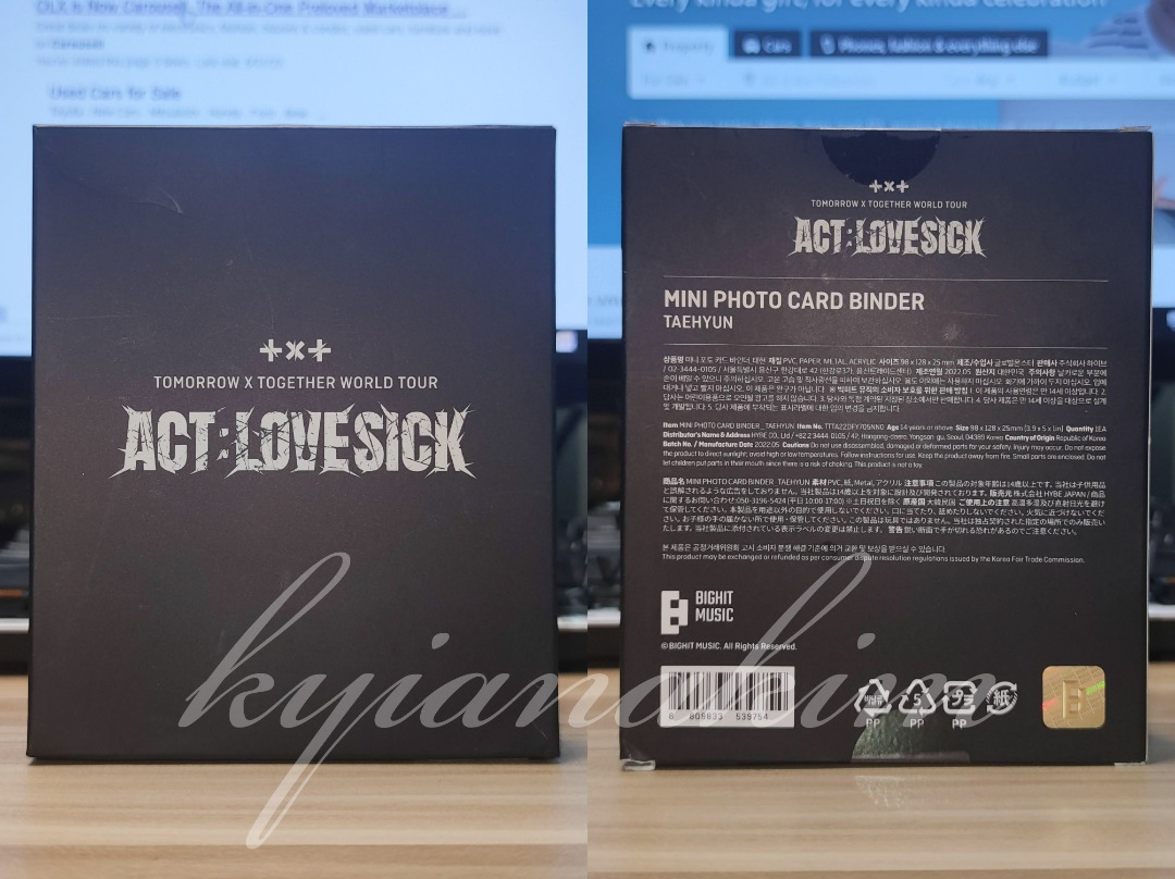 [TAEHYUN] TXT ACT:LOVESICK MINI PHOTOCARD BINDER on Carousell