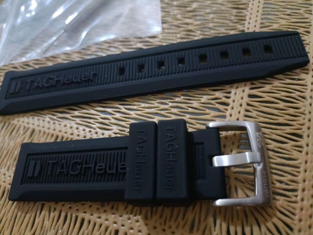 Tag Heuer Rubber Strap 20mm, Men's Fashion, Watches & Accessories ...