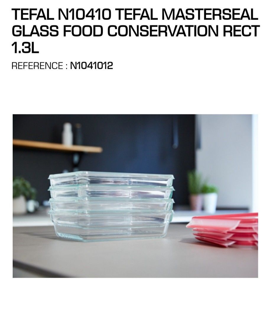 Tefal masterseal 1.3 litre glass container food conservation, Furniture ...