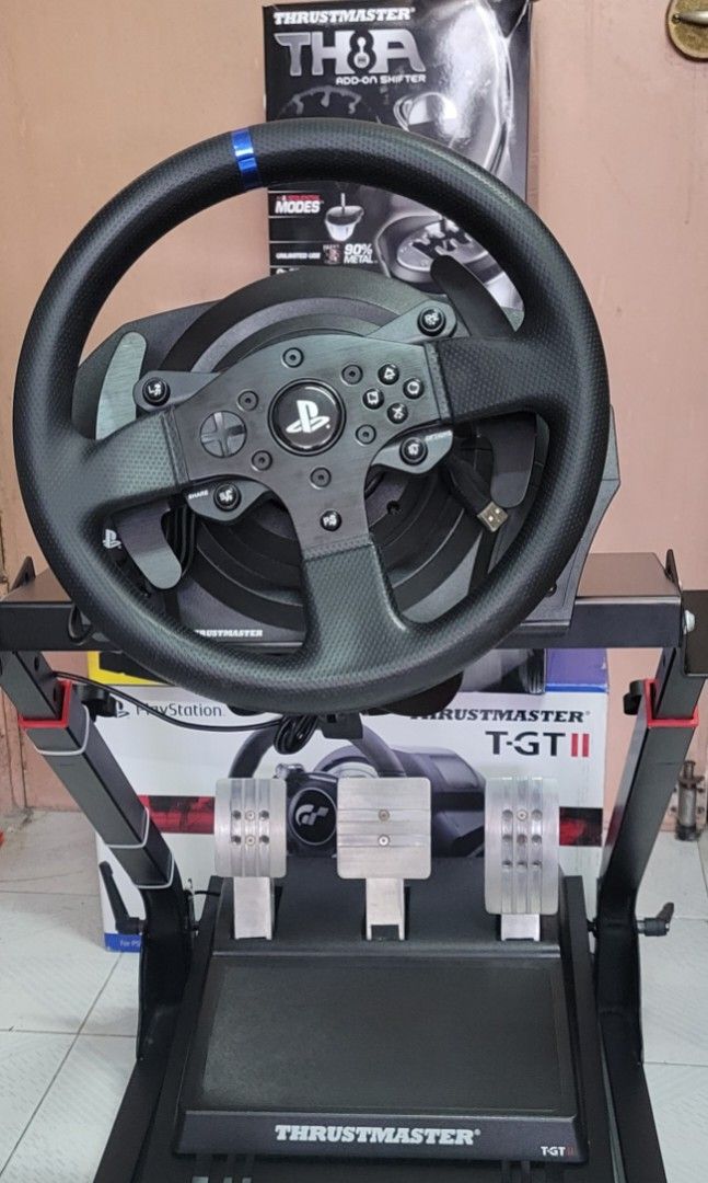 Thrustmaster T300RS + TP3A Pedal+TH8A+軚盤架, 電子遊戲, 遊戲機配件, 手掣 - Carousell