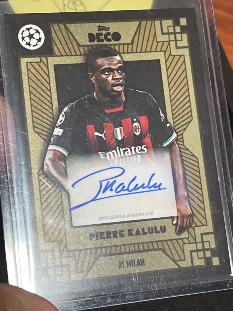 TOPPS DECO 2022-23 CHAMPIONS LEAGUE KALULU AC MILAN AUTO, Hobbies ...
