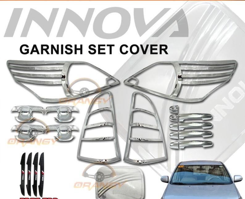 Toyota Innova 2012 to 2015 Garnish Combo set cover chrome on Carousell