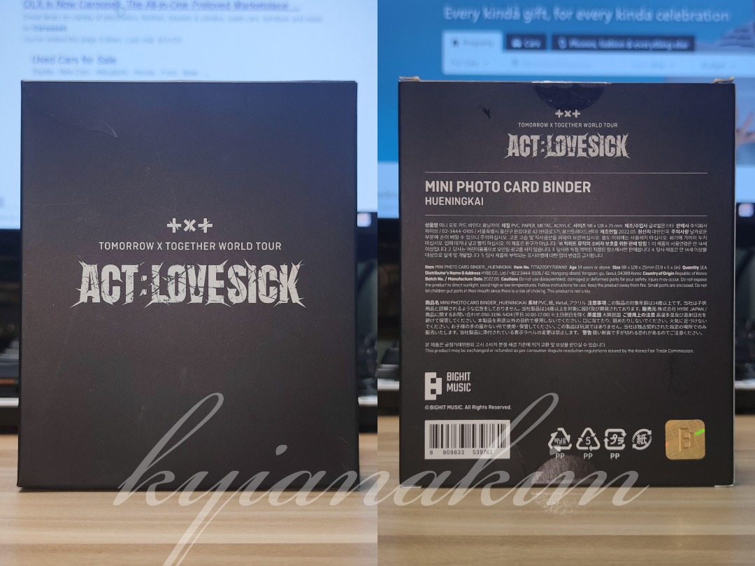 [HUENINGKAI] TXT ACT:LOVESICK MINI PHOTOCARD BINDER, Hobbies & Toys, Memorabilia & Collectibles ...