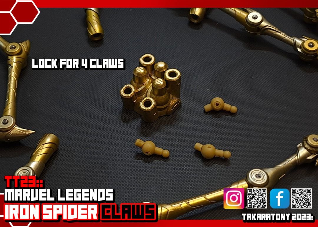 Takara Tony, TT-23 Marvel Legends Iron Spider Claws, Hobbies & Toys ...