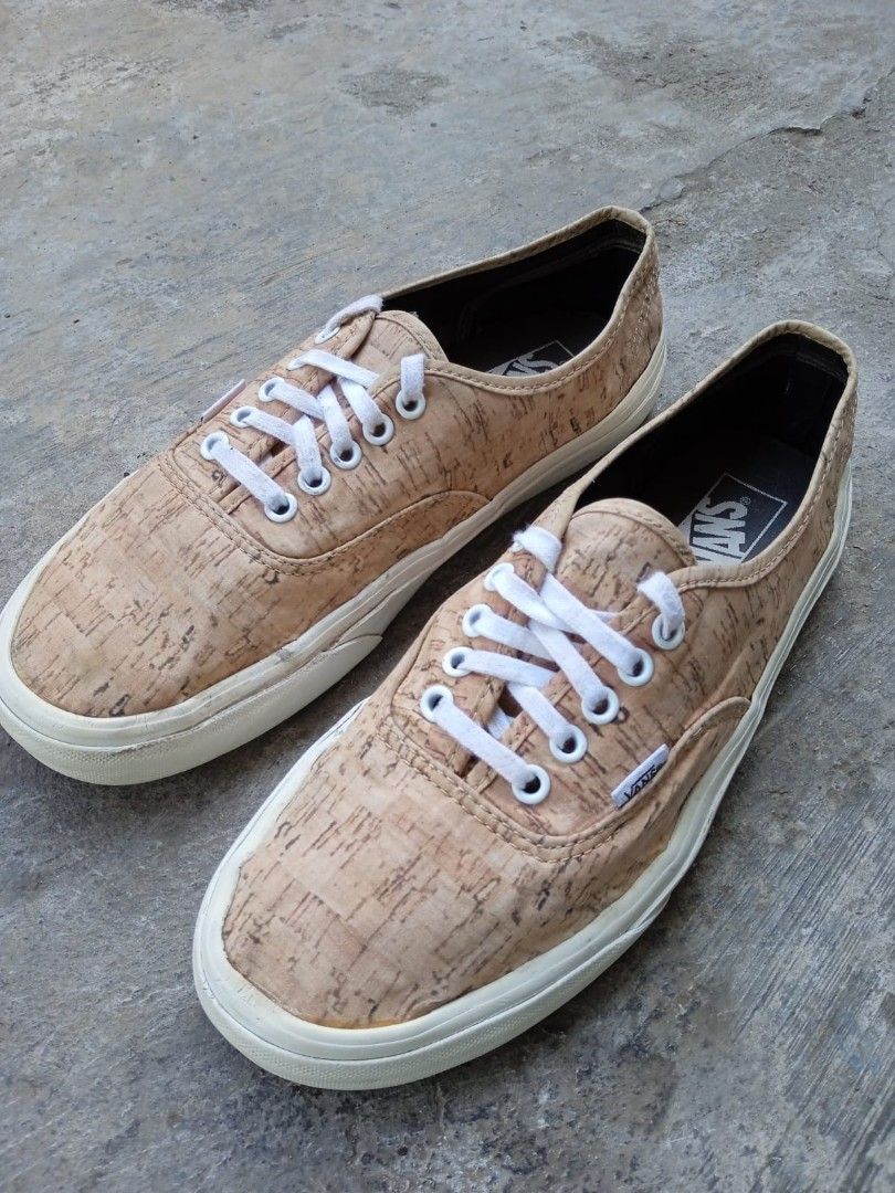 Vans authentic cork tan true white on Carousell