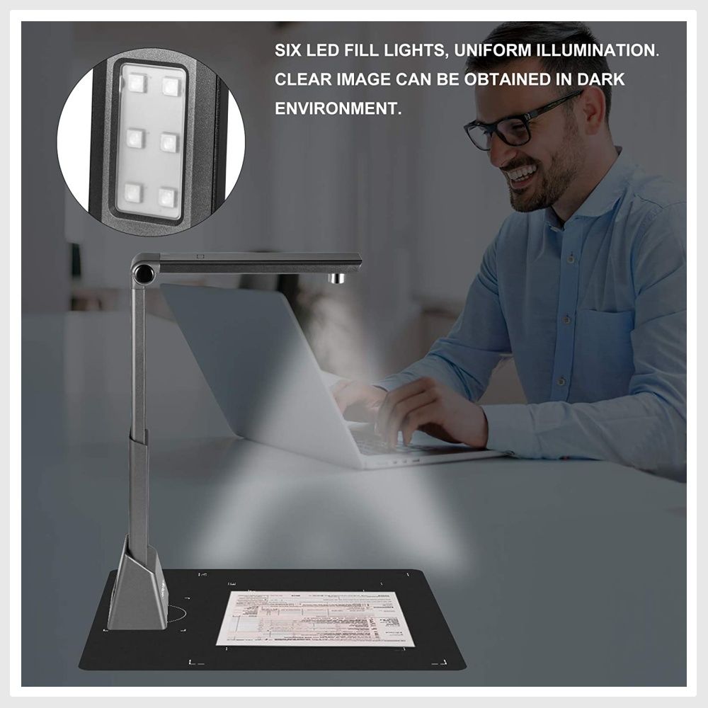 VEVOR Document Camera, 10 Megapixel Lens & A3-Size, Book & Document ...