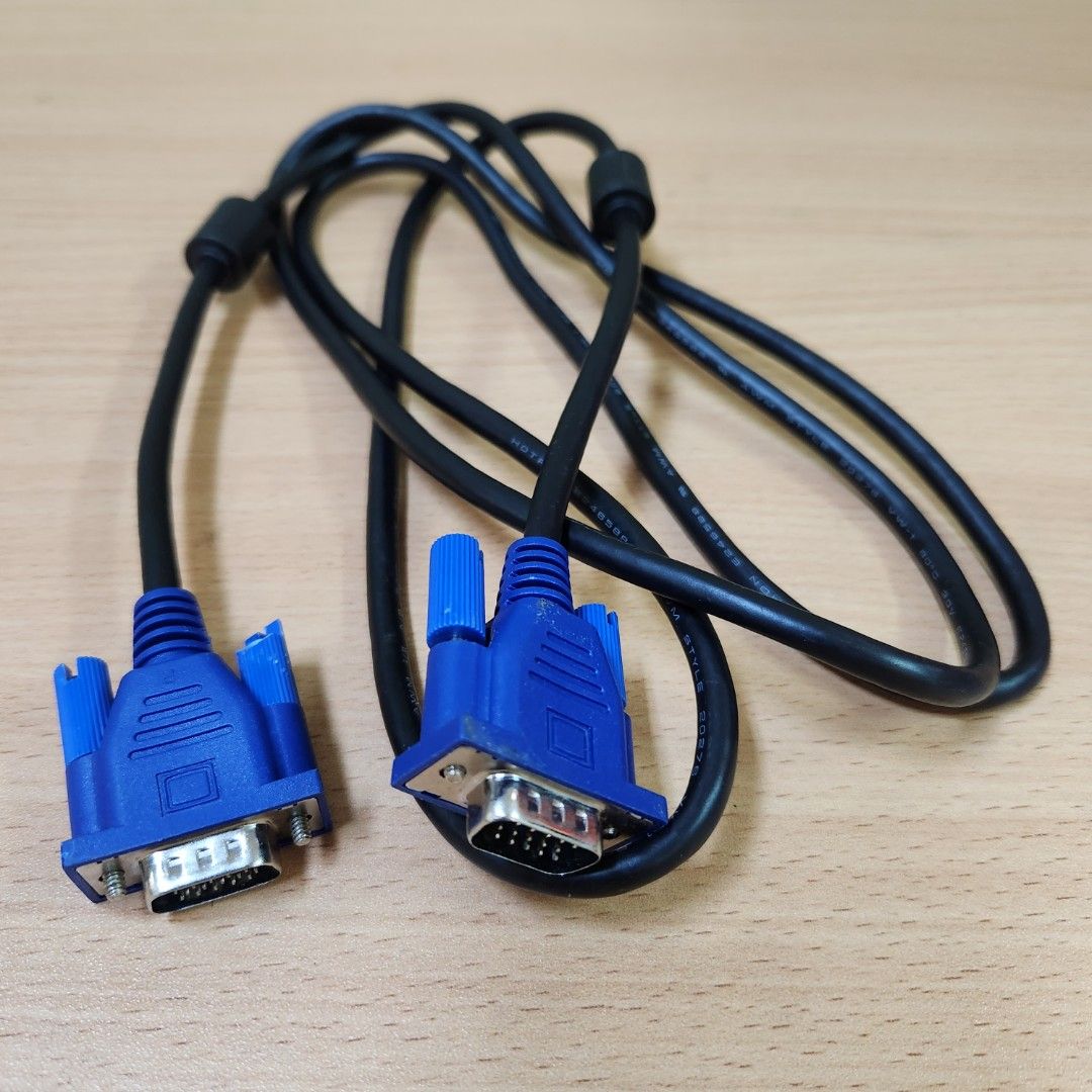 VGA cable Male Plug 1 meter, Computers & Tech, Parts & Accessories ...