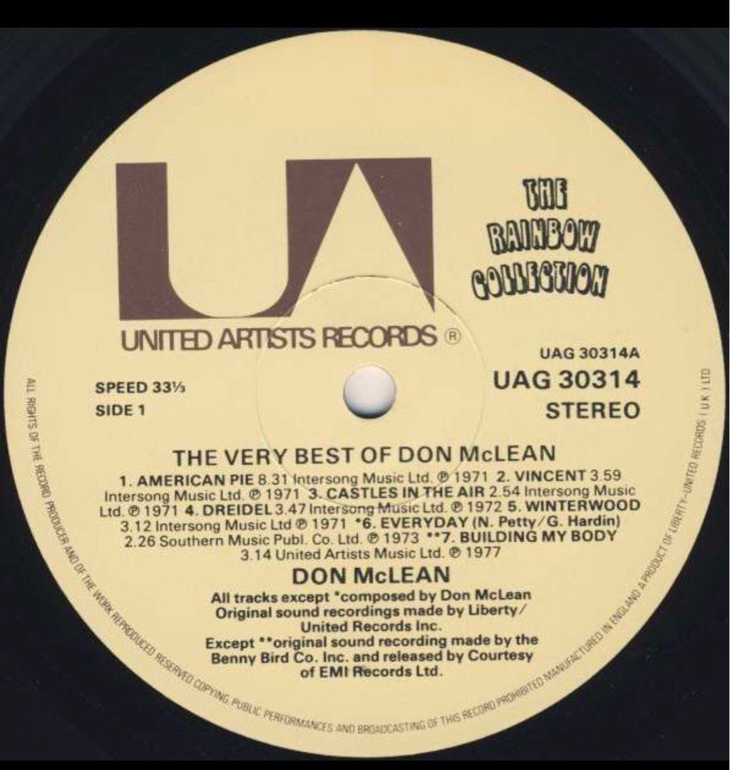 Vinyl Record - Don McLean - The Very Best Of Don McLean LP, Hobbies ...