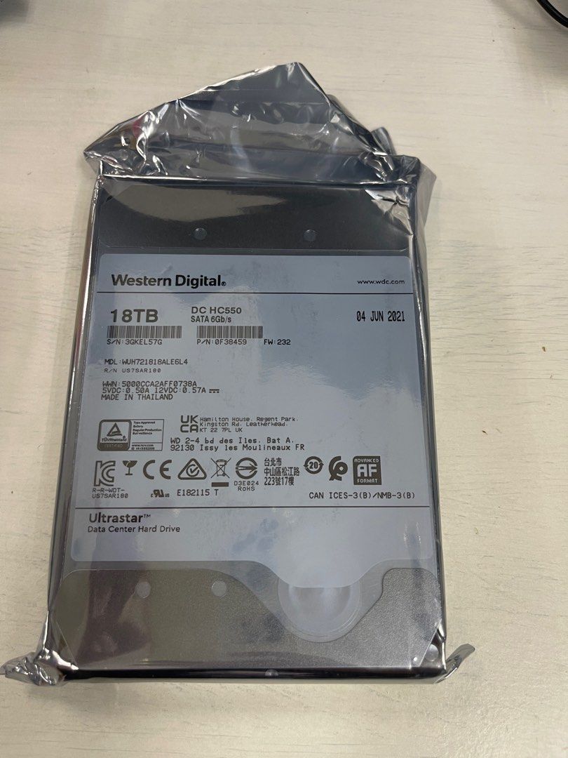 WD 18TB Sata hard disk, Computers & Tech, Parts & Accessories, Hard ...