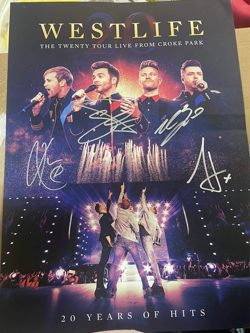 Westlife signed poster on Carousell