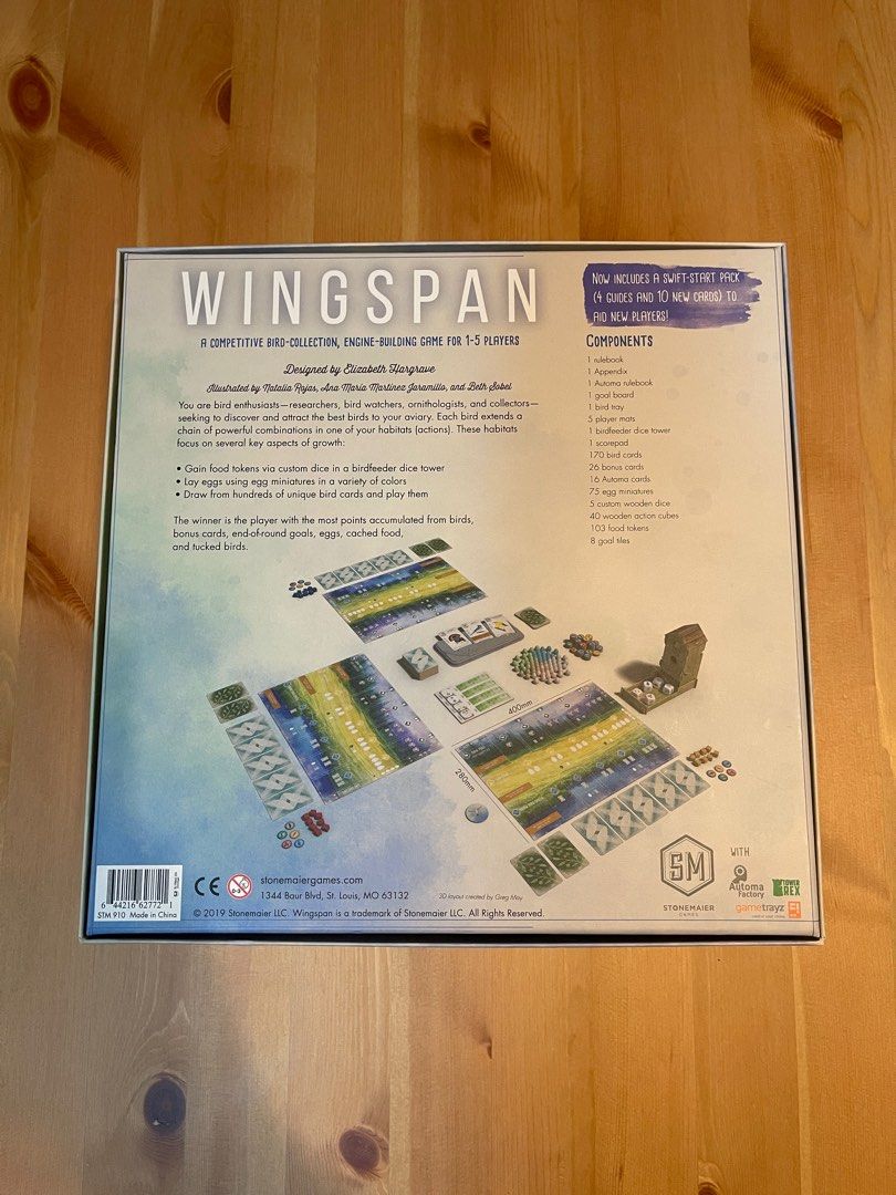 Wingspan Board Game Card Game (Authentic), Hobbies & Toys, Toys & Games ...