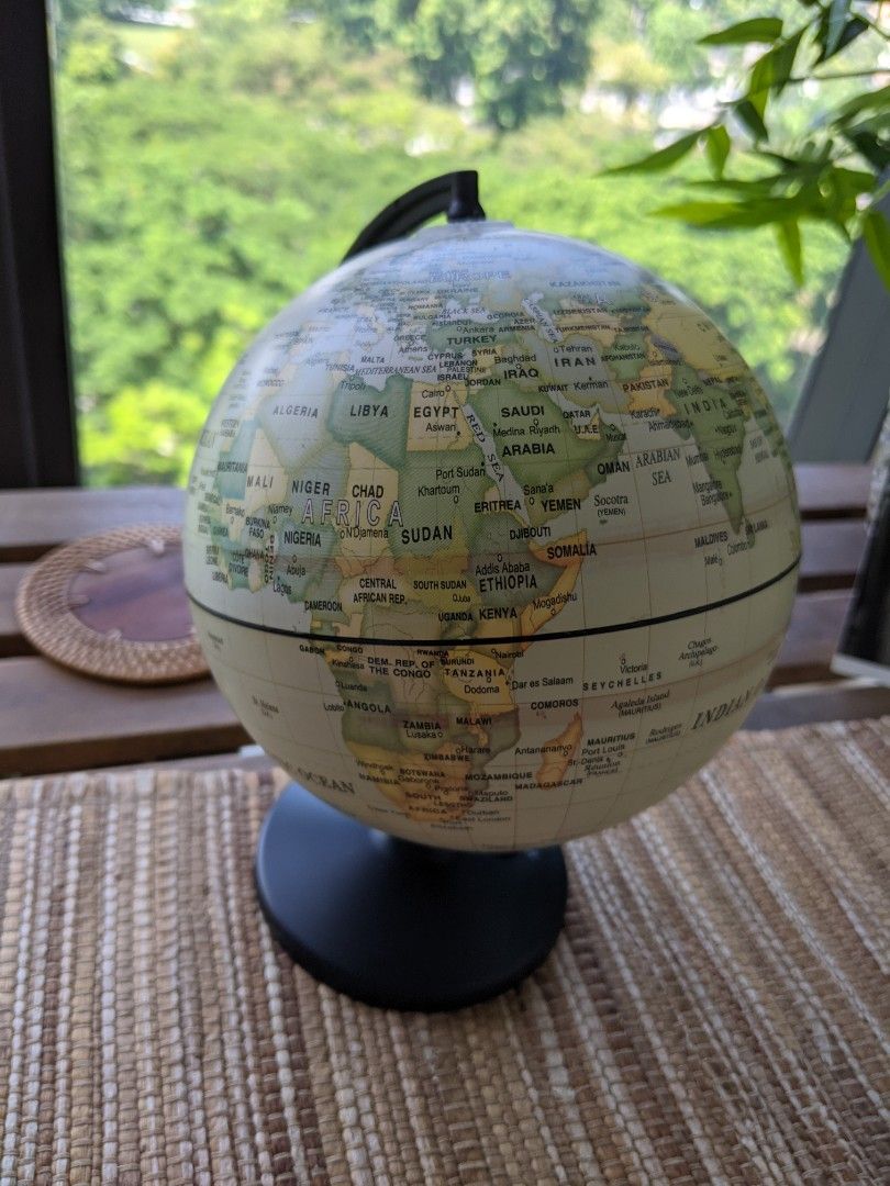 World globe map in its box, Hobbies & Toys, Stationery & Craft ...