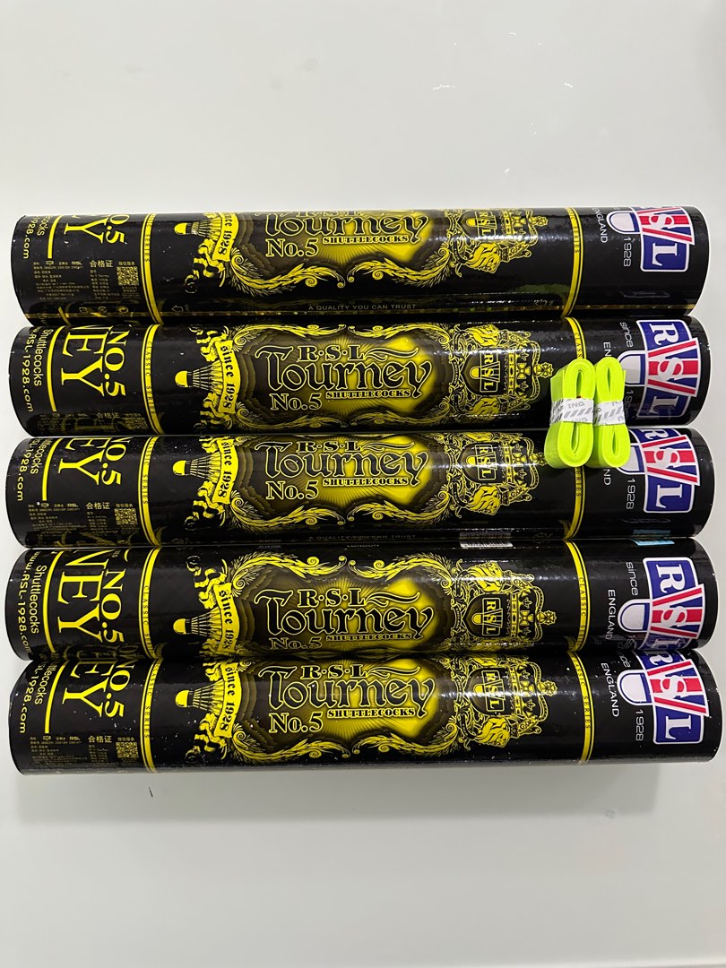 WTS 5 tube of RSL Nos 5 shuttlecock., Sports Equipment, Sports & Games ...