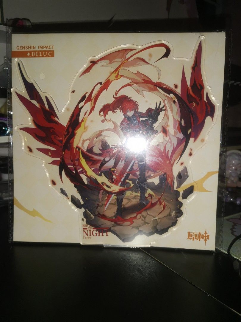 WTS Official genshin impact diluc acrylic standee diluc skin red dead ...