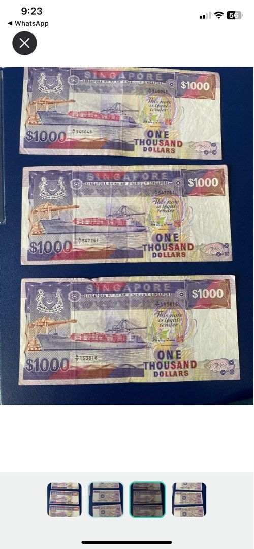 $1000 ship series note | Singapore ship series $1000, Hobbies & Toys ...