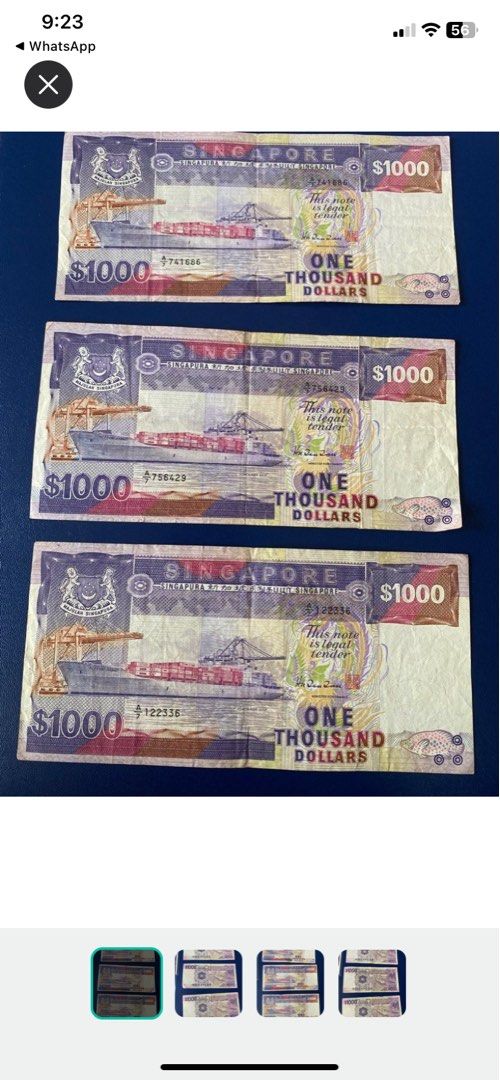 $1000 ship series note | Singapore ship series $1000, Hobbies & Toys ...